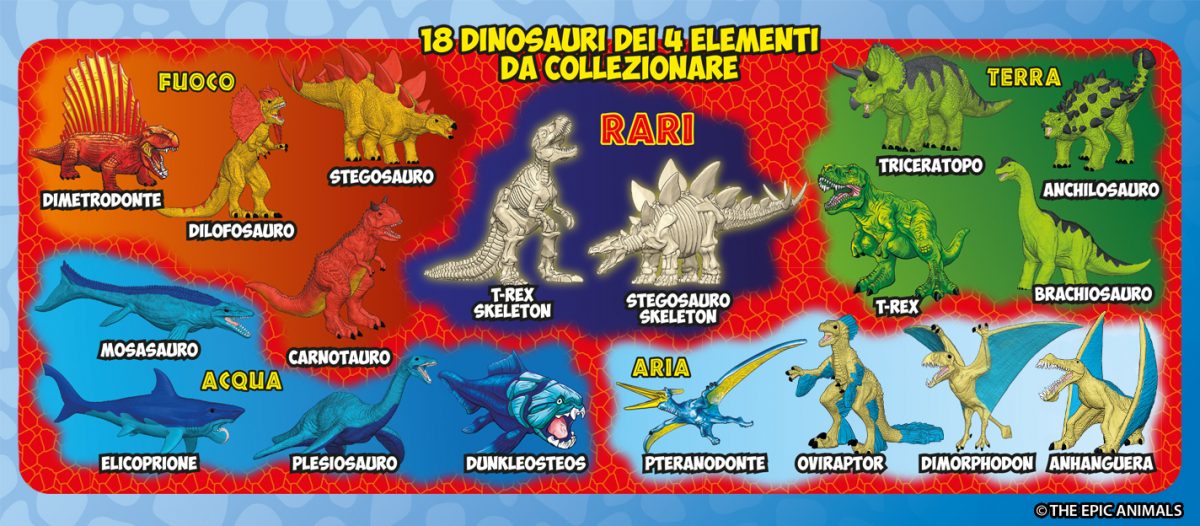 Epic Animals 4 Elementi Dino Diramix